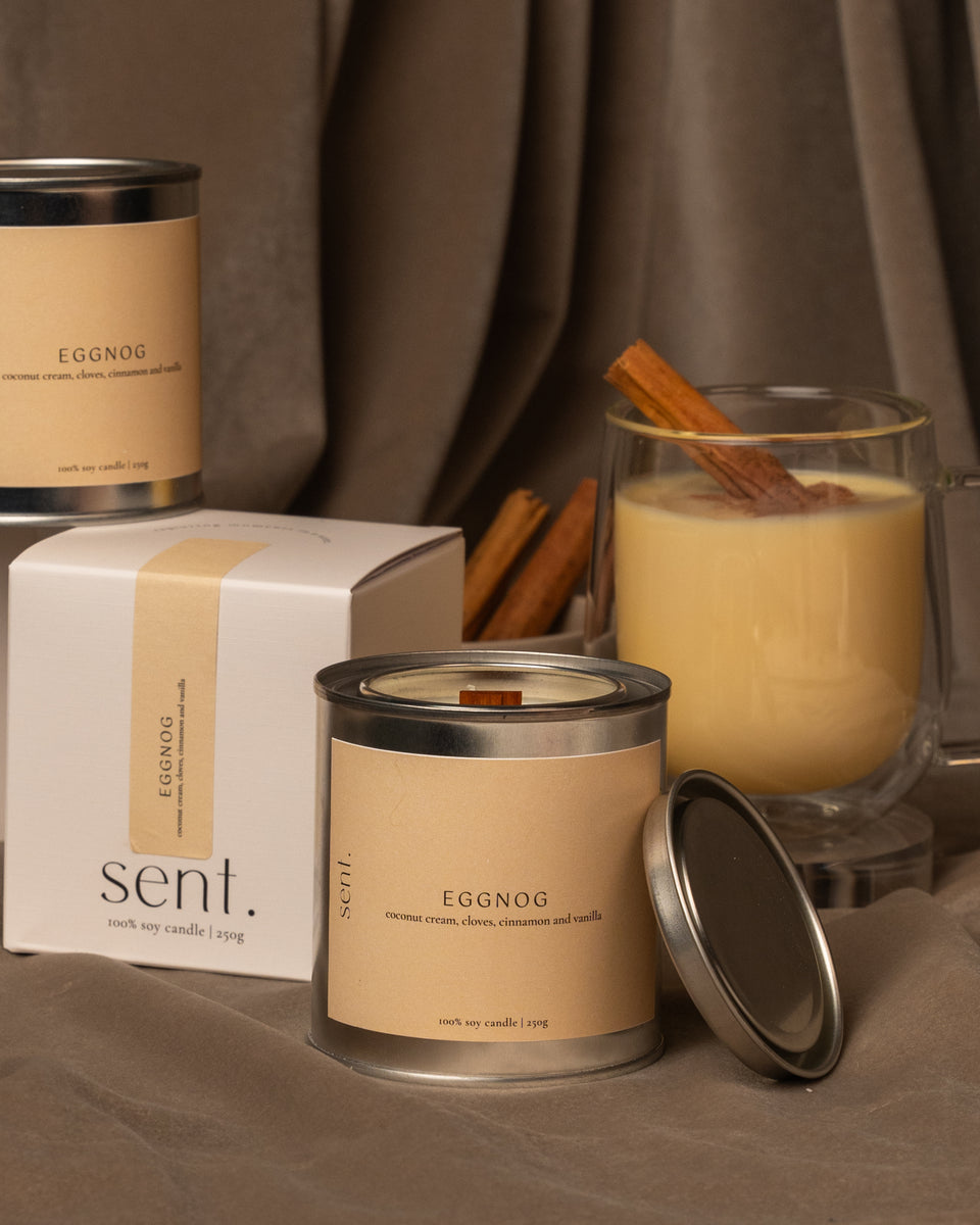 Eggnog Candle | Sent Studio | 100% Soy Wax – sent studio
