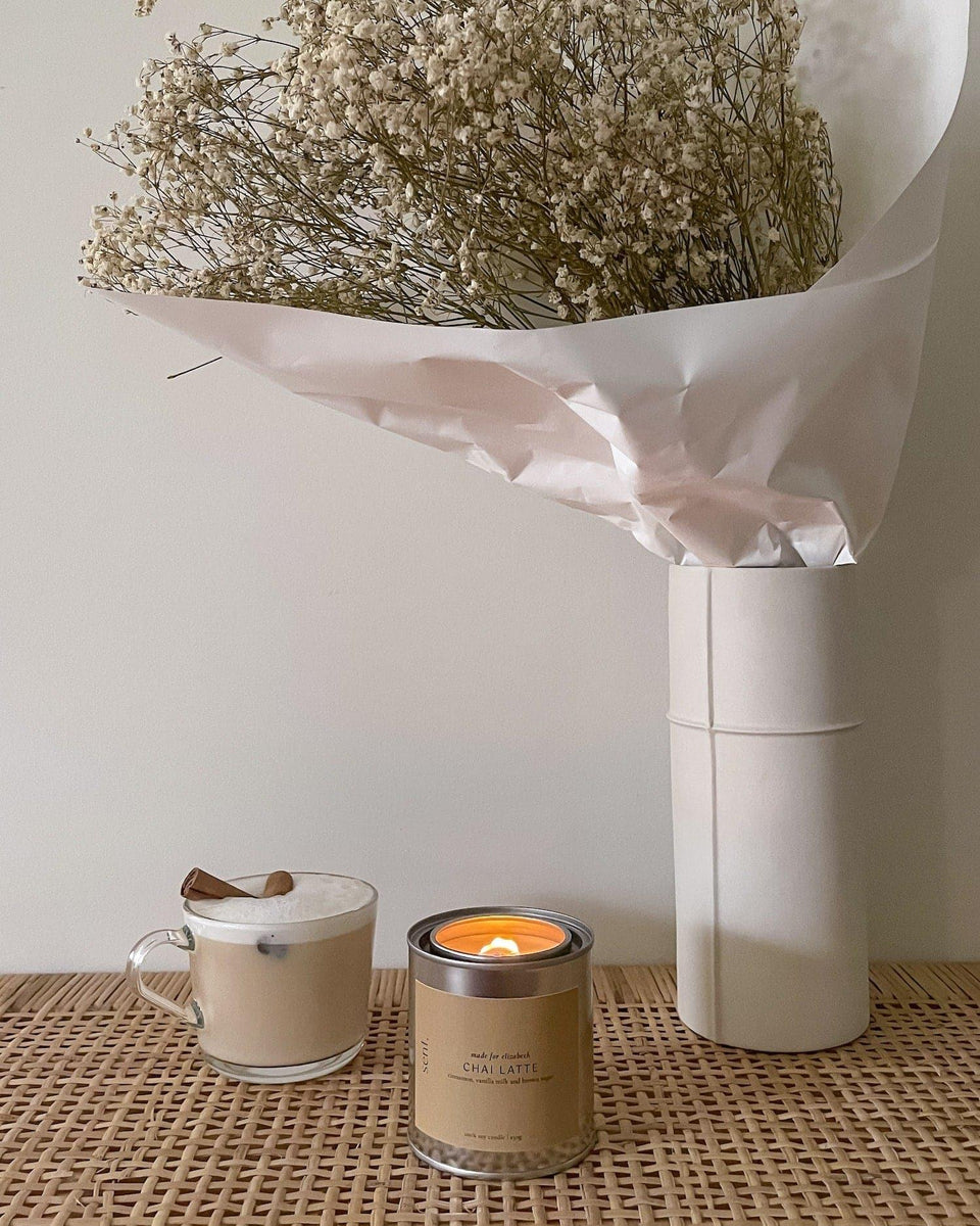 Shop Chai Latte Candle with 100% Soy Wax - sent studio