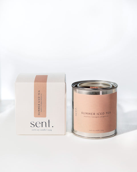 Shop Summer Iced Tea Candle with 100% Soy Wax - sent studio